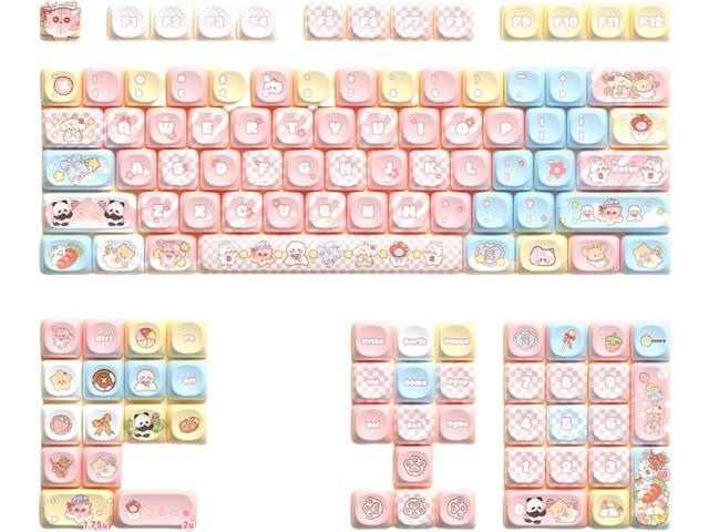 Ubxvamm Keycaps Cartoon Animal Theme 120Keys Lovely Keycap for 68/75/84 ...