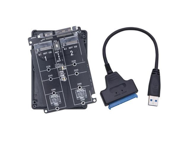 FOR Dual M.2 to SATA 3.0 Adapter M2 NGFF SATA Protocol SSD B Key to ...