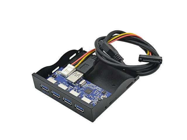 FOR USB HUB 19+1 20Pin 4 Port USB 3.0 Front Panel Combo Bracket USB3.0 ...