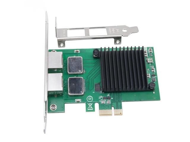 FOR 2Port Network Card I350-T2 I350AM2 Chip PCI Express X1 to Dual RJ45 ...