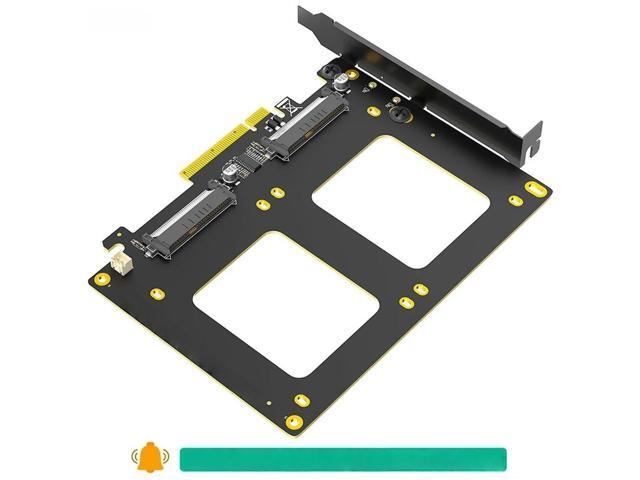 FOR Dual U.2 SSD to PCIE 4.0 X8 Adapter U2 SFF-8639 to PCI Express 8X ...