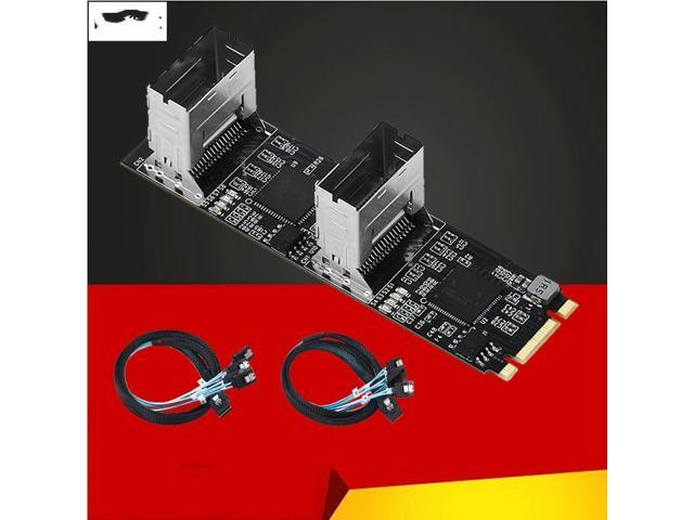 FOR M.2 to SATA Card PCI Express 3.0 M2 to SATA Multiplier Adapter 8 ...