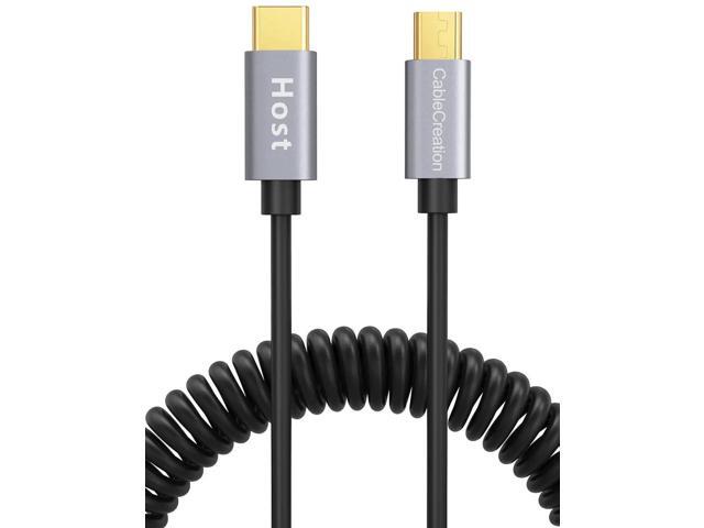JAENFONG Coiled Micro USB to USB C Cable 4FT, USBC to MicroUSB OTG ...
