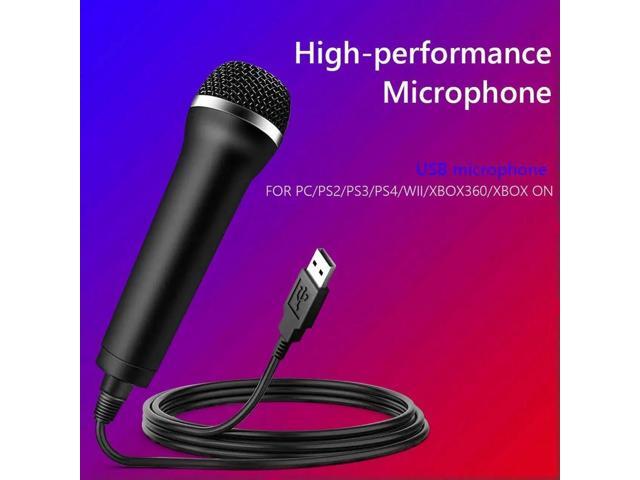 Universal USB Wired Microphone Karaoke Mic for Nintendo Switch Wii PS4 ...
