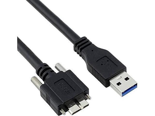 JAENFONG 3M USB to Micro USB Cable with Mount Panel Screw USB 3.0 A ...