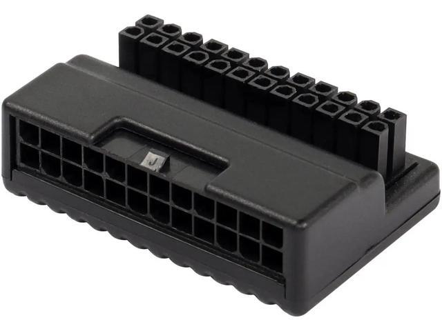 JAENFONG 90 Degree ATX 24 Pin Adapter, Right Angle ATX 24pin Male to ...