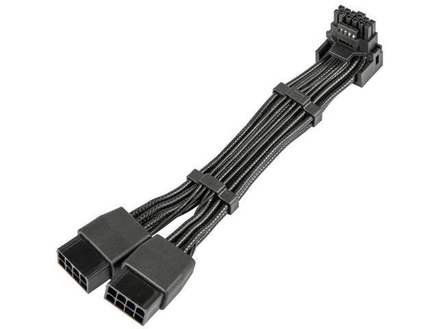 JAENFONG 12VHPWR 90 Degree Adapter to 2X 8Pin: 16AWG 16 PIN GPU Right ...