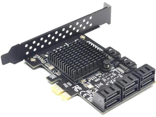 SATA III 8 Ports Controller Card 2.0 x1 SATA 6G Expansion Card with Low ...