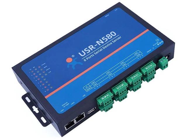 USR-N580 8 Ports RS485 Serial Device Server Converter Ethernet to RS485 ...