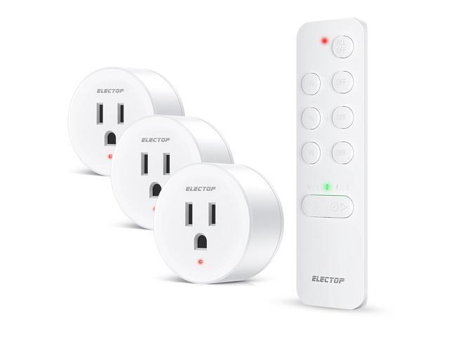 ELECTOP Remote Control Outlet, 15A/1500W Wireless Outlet Power Switch ...