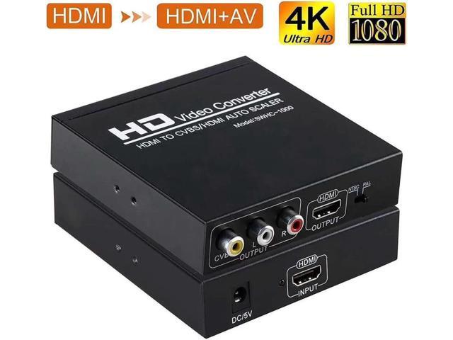 JAENFONG HDMI to HDMI+RCA Converter, HDMI To CVBS RCA Composite Video 2 ...