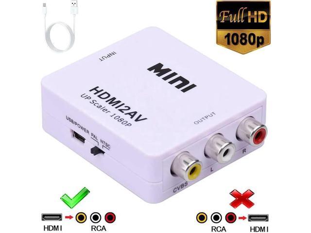 1080P HDMI to AV 3RCA CVBs Composite Video Audio Converter Adapter ...