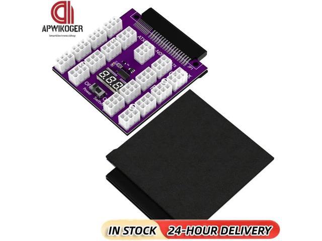 17 Ports PCI-E ATX 6Pin LED Display Power Module Server Card Adapter ...