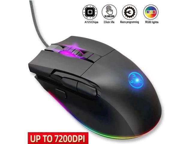 JAENFONG Programmable Gaming Mice, USB Wired Mouse with RGB Backlight 1 ...