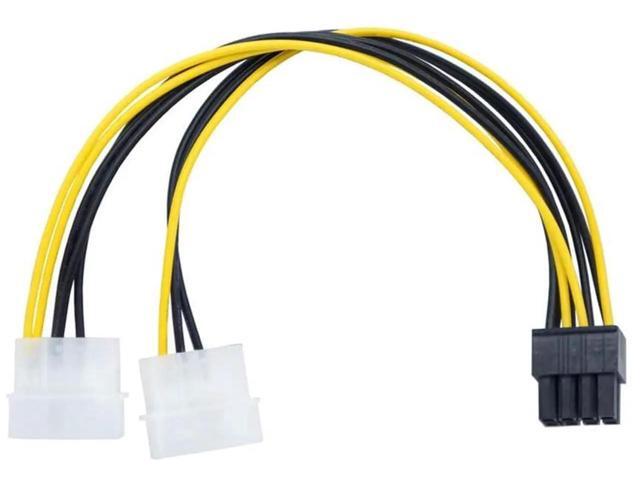 JAENFONG Dual 4 Pin Molex to ATX 8 Pin Video Card GPU Power Supply ...