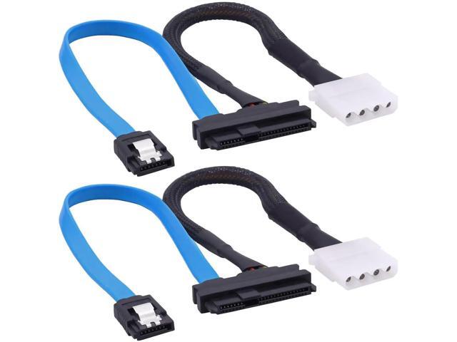 JAENFONG SAS to SATA Extension Cable SFF-8482 SAS 29 Pin to SATA III 3. ...
