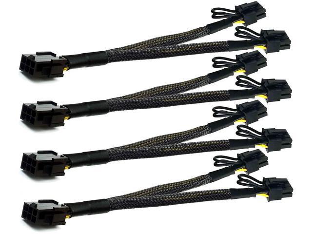 JAENFONG PCI-e 6 Pin to Dual PCIe 8(6+2) Pin Graphics Card PCI Express ...