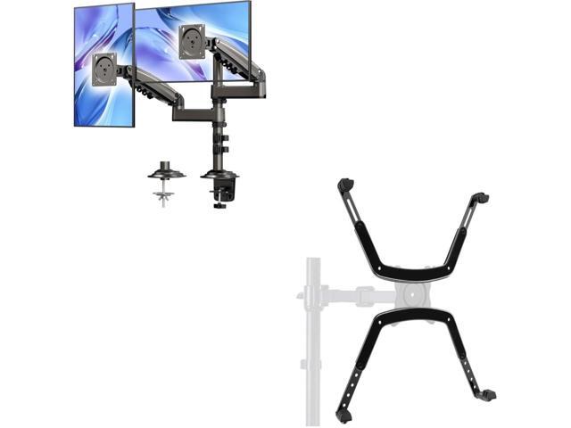 HUANUO 13-32 Inch Monitor Mount 2 Monitors with Non-VESA Adapter Kit ...