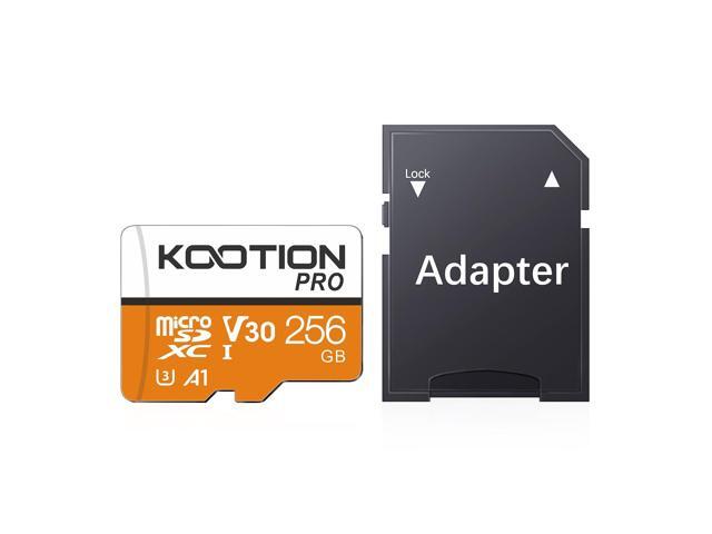 KOOTION Micro SD Card 256GB U3 TF Card with Adapter, V30, A1, Full HD ...