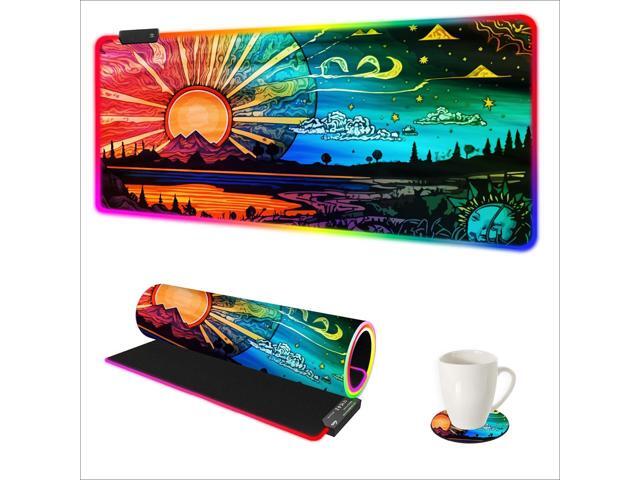 DINKY RGB Mouse Pad Large, Led Gaming Mousepad Glowing Mat Colorful ...