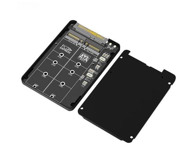 FOR SSD Enclosure 2 in 1 M.2 NVME PCI-E NGFF SATA SSD to U.2 SFF-8639 ...