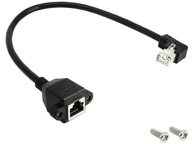 RJ45 Ethernet Adapter Cable 90 Angle Right Male to Famale Ethernet ...