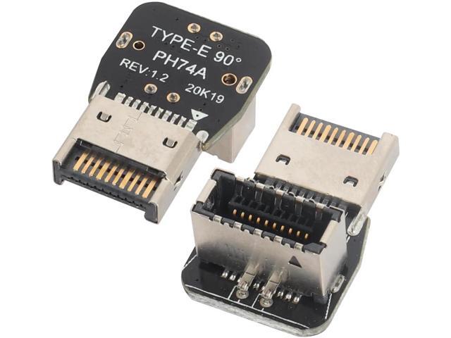 2Pack Right Angle Up USB 3.1 Type-E Header Front Panel Adaptr 90 Degree ...