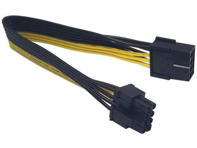 (2-Pack) 8 Pin PCIe Cable, PCIe 8 Pin Female to 8 Pin(6+2) Male Adapter ...