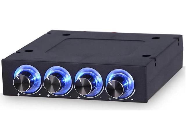 3.5 PC CPU HDD 4 Channel Fan Controller Speed Control Adjuster LED ...