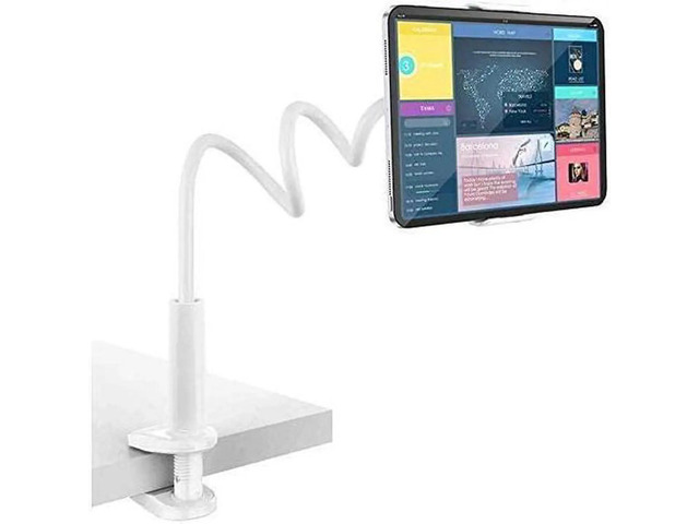 Gooseneck Tablet Stand and Cell Phone Holder, For 4.7-10.6