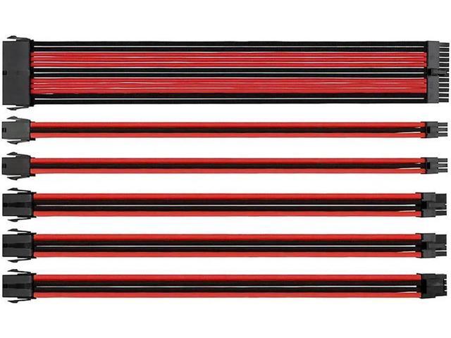 18AWG ATX/PCI-E Extension Cable Kit ATX 24Pin/EPS 4+4Pin/PCI-E 8Pin/PCI ...