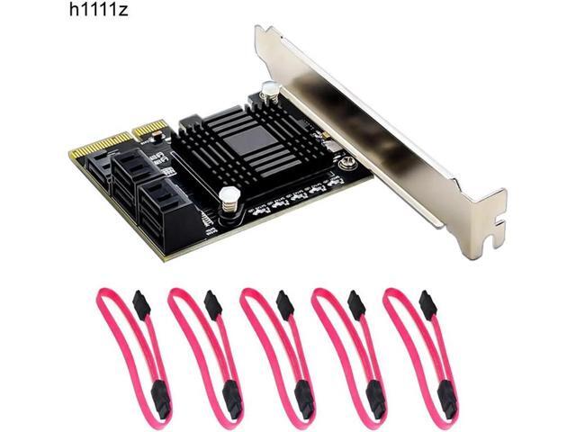 JMB585 Chip 5 Port SATA 3.0 to PCIe Expansion Card 4X Gen 3 PCI Express ...
