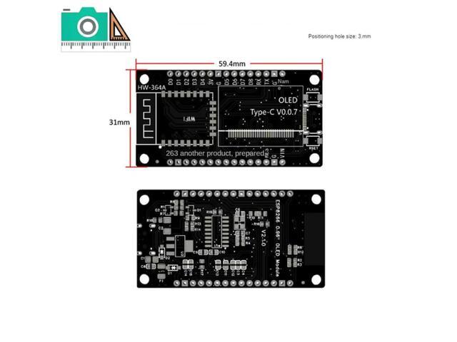 Development Board PCB ESP8266 With 0.96 Inch OLED Display,CH-340,ESP ...