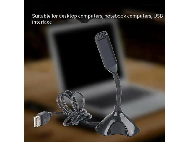 USB Laptop Microphone Voice Mic High Sensitivity Mini Studio Speech Mic ...
