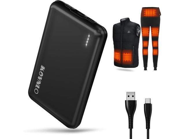 KOVNLO Battery Pack for Heated Vest, 5V 2A 10000mAh USB Power Bank with ...