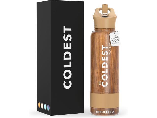 Coldest Insulated Water Bottle with Straw Lid - Stainless Steel Metal ...