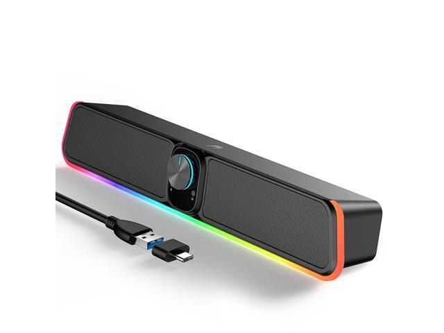 Computer Speakers - Wired USB Powered Bluetooth Computer Sound Bar with ...