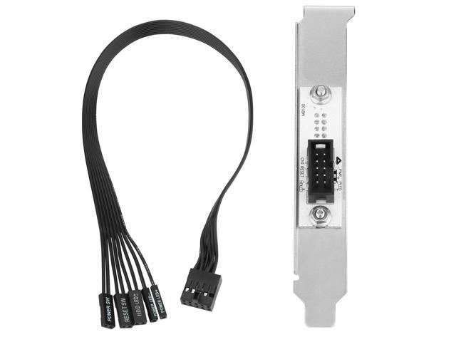 Vszerda PC Power Button Extension Cable with Full Height PCIe Bracket ...
