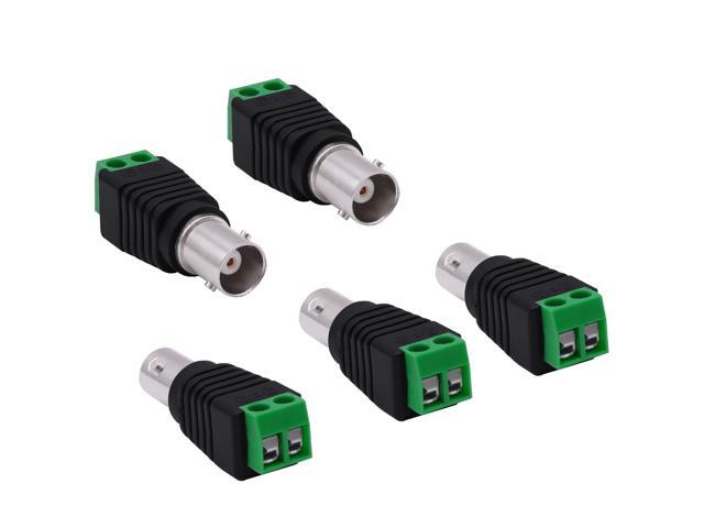 Vszerda BNC Connector BNC Female to 2Pin Solderless Screw Terminal ...