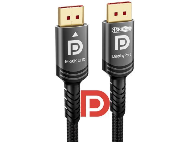 Vszerda 80Gbps DisplayPort 2.1 Cable 10 FT, Certified DP to DP Cord 4K ...