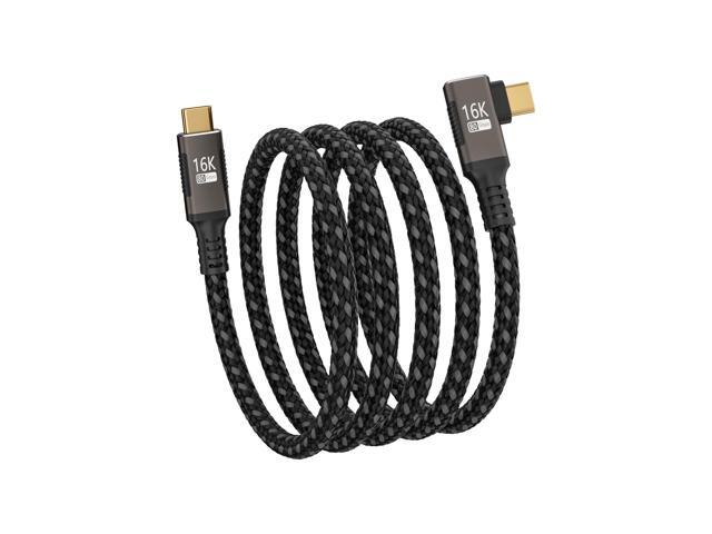 USBC right angle Cable 6.6FT Compatible With Thunderbolt 5/4,90 degree ...