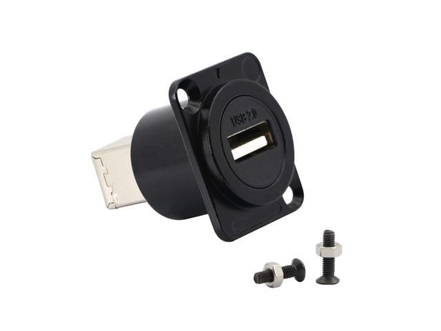 Vszerda D-Type Panel Mount Coupler USB 2.0 to USB B Female-to-Female ...