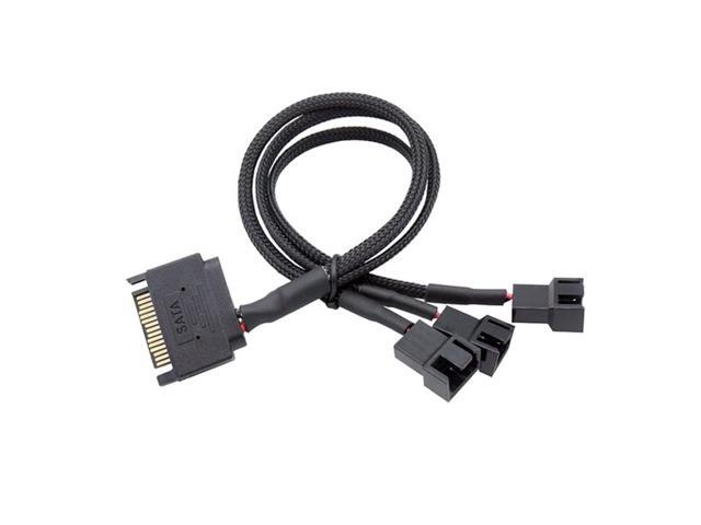 Vszerda SATA to 3 Pin / 4 Pin Fan Adapter, 15 Pin SATA to 12V PC Case ...