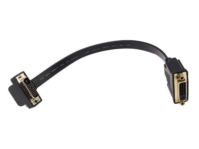 Vszerda DVI Extension Cable, 1FT Flat Slim DVI-D Dual Link 24+1 Digital ...