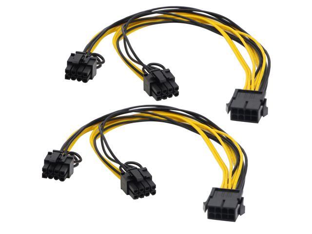 Vszerda 2 Pack 8 Pin PCI-E PCI Express Graphics Video Card 8 Pin GPU ...