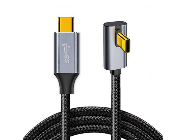Vszerda 90 Degree USB3.1 USB-C Type-C Male to Male Cable Low Profile ...