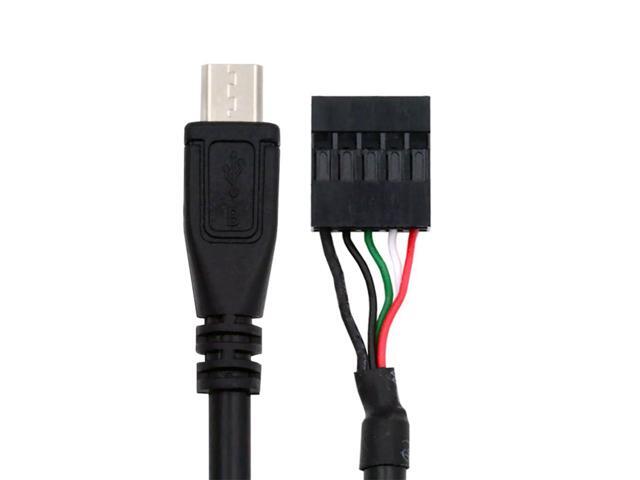 Vszerda USB 2.0 9pin 10pin Motherboard Header to Micro USB 5Pin Adapter ...