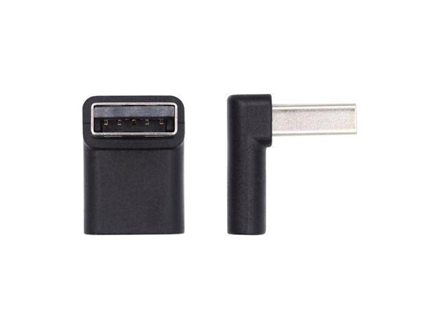 Vszerda Type C USB-C Female Up Angled 90 Degree to USB 3.0 A Male Data ...