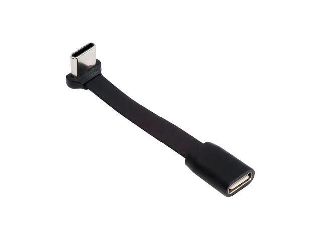 Vszerda Ultra Slim Flat USB-C Type-C Male to Female 90 Degree Up Down ...