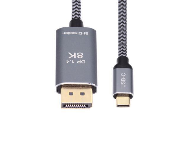 Vszerda Reversible DisplayPort to USB C Cable 8K, DP Source to USB 3.1 ...